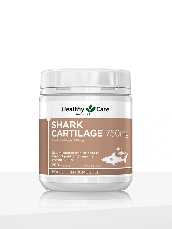 Healthy Care Shark Cartilage 750mg - 200 Tablets | Joint Support