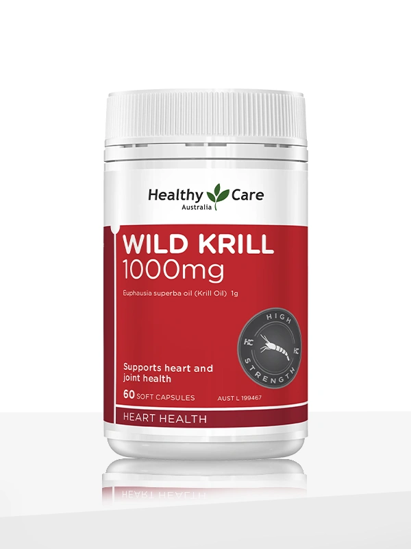 Healthy Care Wild Krill Oil 1000mg – Heart & Joint Supplement