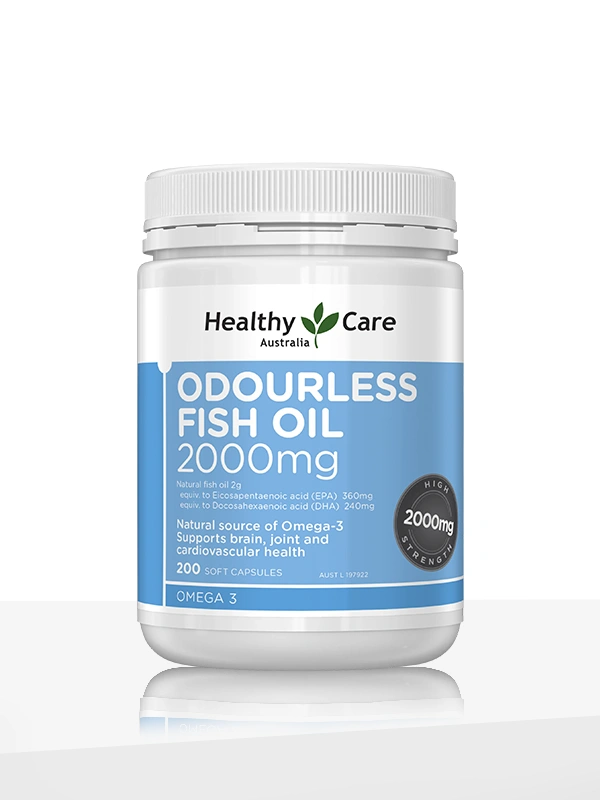 Healthy Care Odourless Fish Oil 2000mg – 200 Capsules